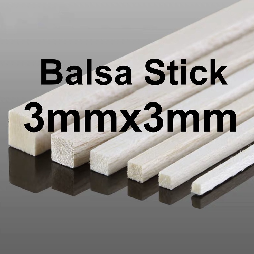 Balsa Wood Stick - 2x2,3x3,4x4,5x5,6x6,8x8,10x10mm *Length 100cm* | Shopee Philippines