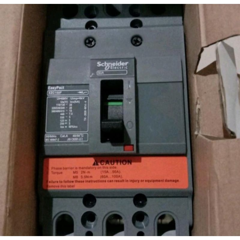 Mccb ezc 100f 3phase schneider 15a, 20a,25a,50a original | Shopee ...