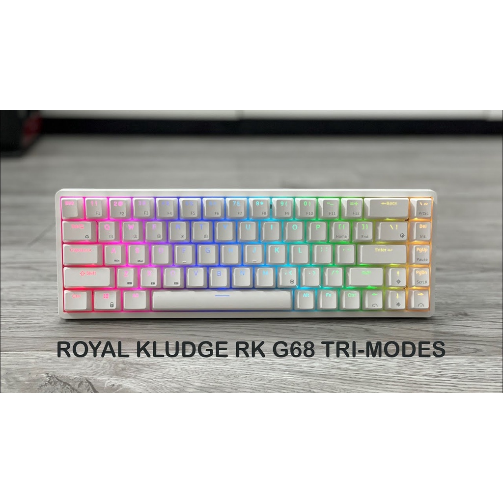 RK Royal Kludge RK837 / G68 Wireless Tri-Mode RGB 68-Keys Hot-Swappable ...