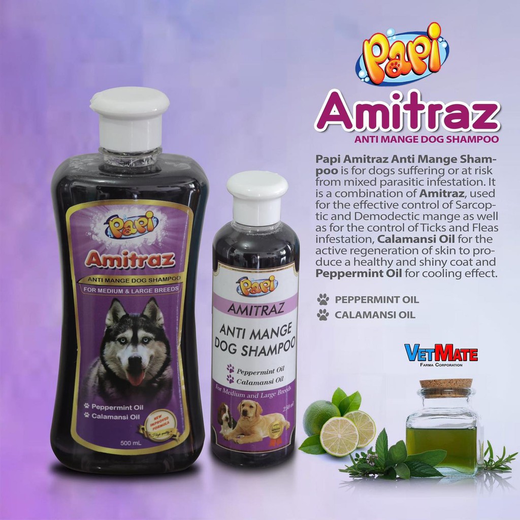 Papi Amitraz Anti-Mange Shampoo (500 ml) | Shopee Philippines