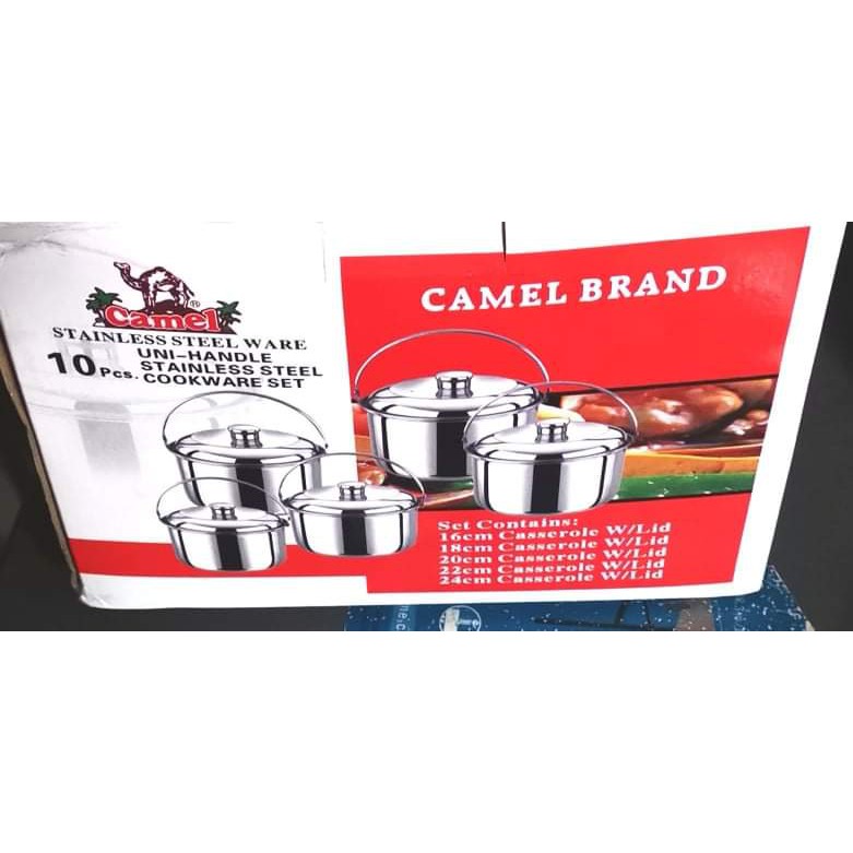 Original Camel Stainless Steel Cookware Set (10 pieces in One Set ...
