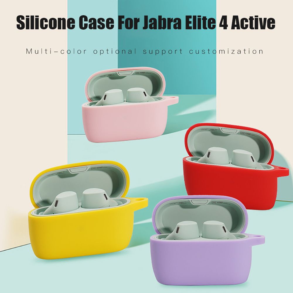 Soft Silicone Case For Jabra Elite 4 Active Protective Cover Wireless ...