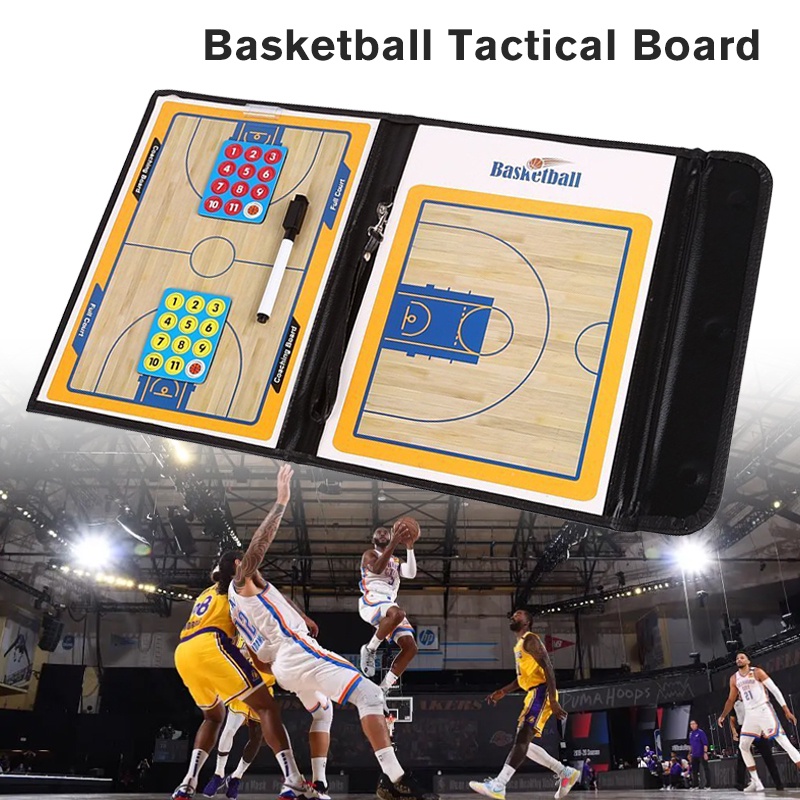 Basketball Coaching Board Magnetic Tactical Layout Notebook Kit with ...