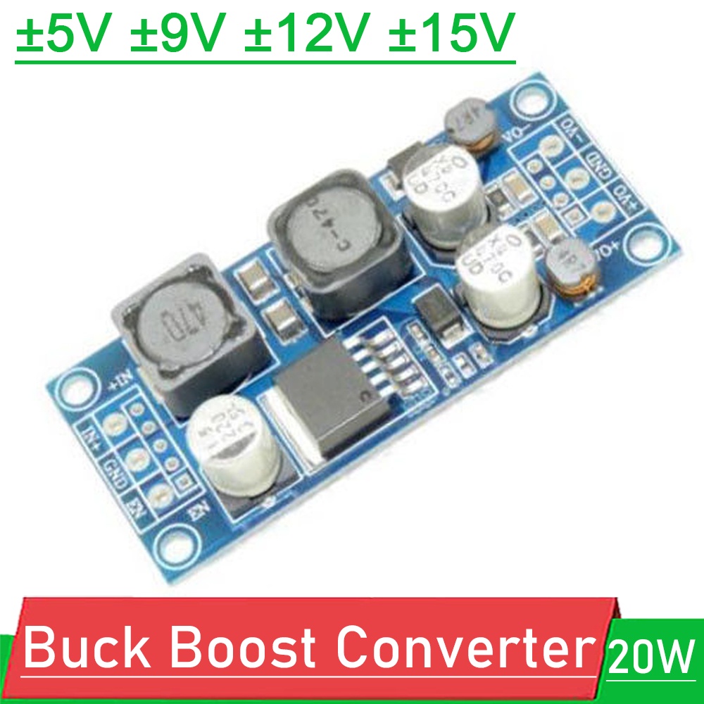 20W DC-DC Buck boost 5V-35V 12V 24V to ±5V ±9V ±12V ±15V Dual Power Supply Positive negative ...