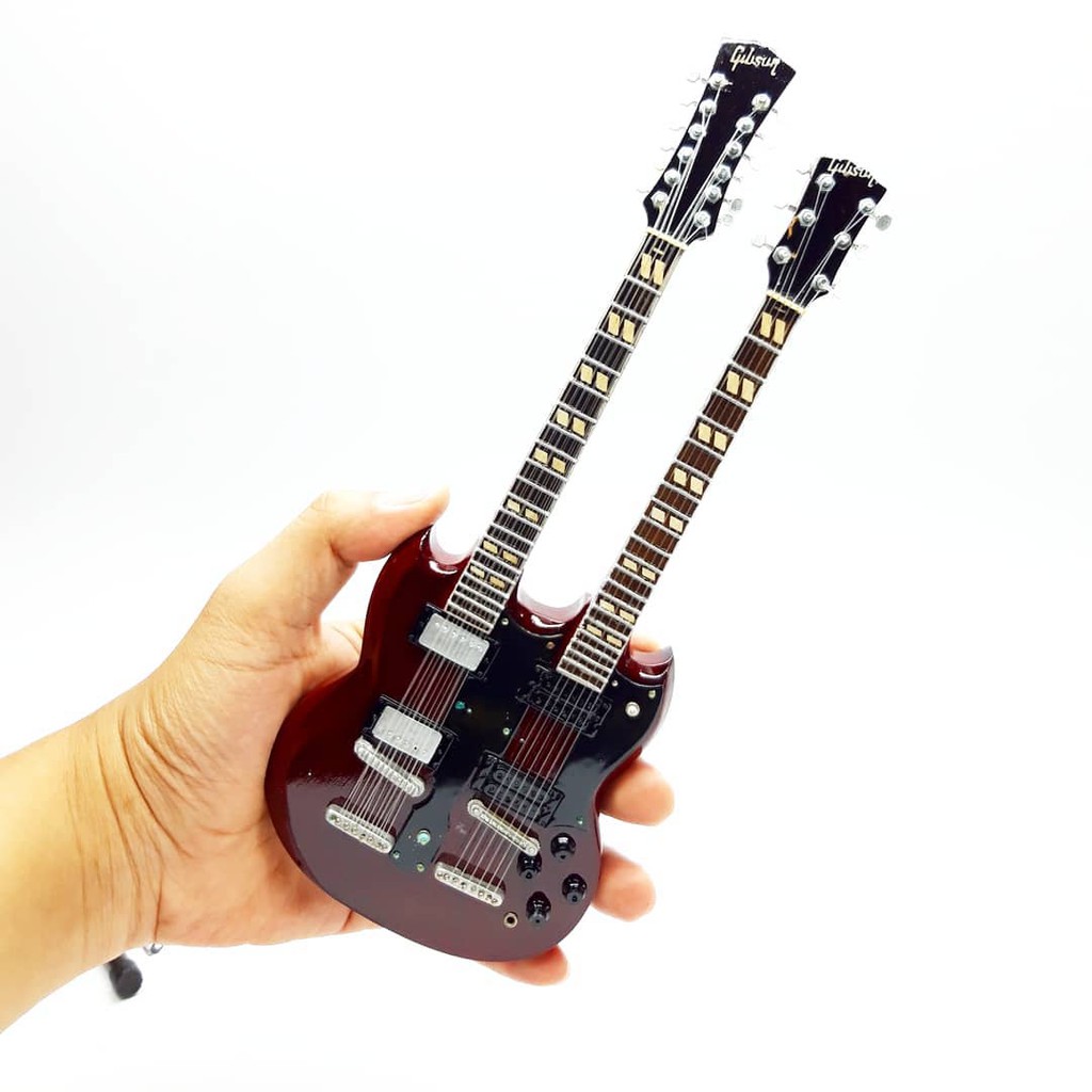 Miniature Guitar gibson sg eds-1275 double neck jimmy Phase led ...