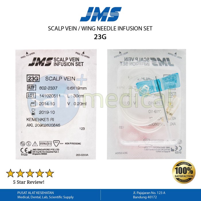 Jms Wing Nedle / Scalp Vein Infusion Set 23G | Shopee Philippines