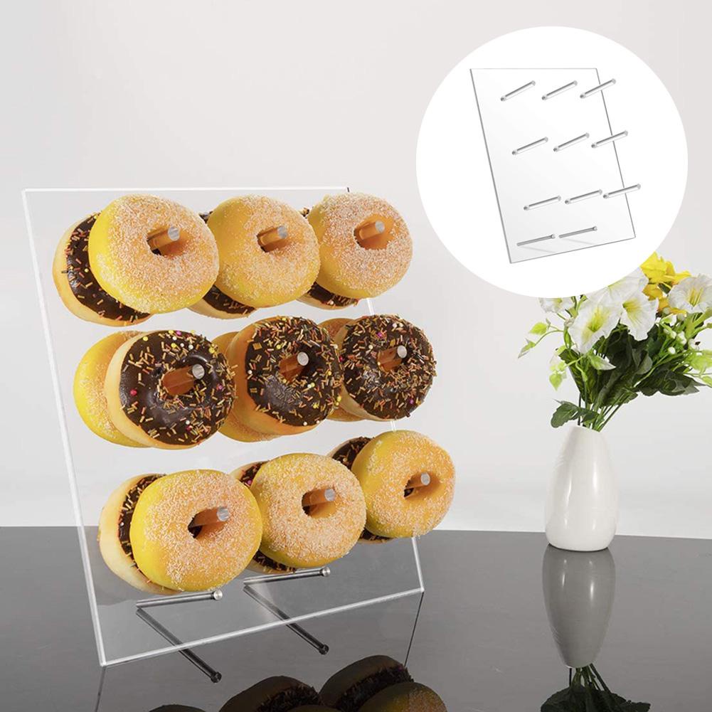 9 Pillars Acrylic Donut Stand Donut-Wall Display Board Display Shelf ...