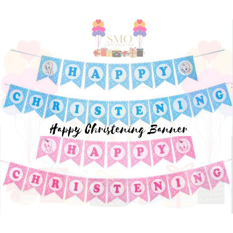 Happy Christening Banner (Small) | Shopee Philippines
