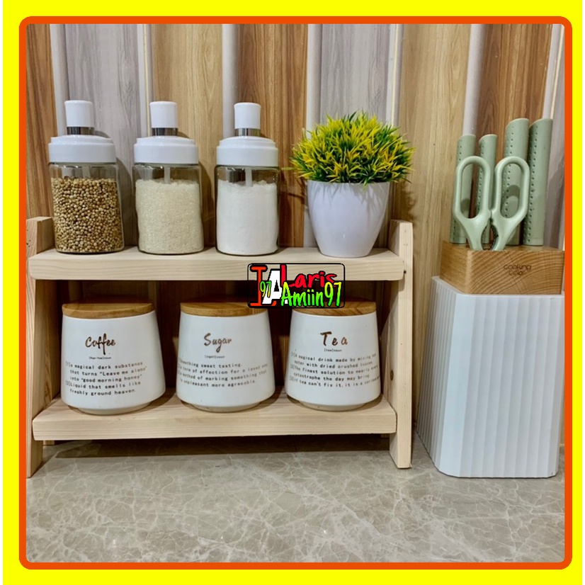 KAYU Multipurpose Kitchen Spice Rack/Dutch Teak Wood Stacking Rack/2 ...