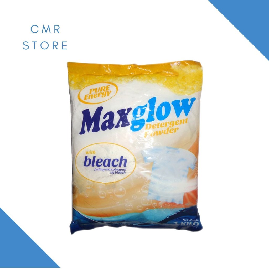 Maxglow Powder Detergent w/ Bleach 1kg | Shopee Philippines