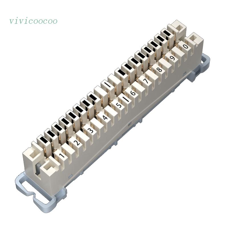 VIVI Rack 10 Pairs Telephone Patch Panel krone Voice Module ...