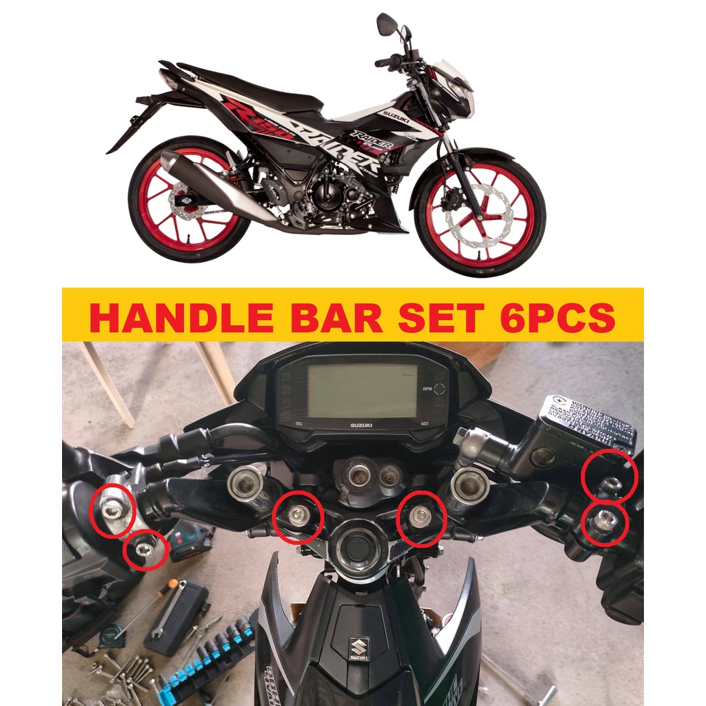 HANDLE BAR SET FOR RAIDER 150 Carb/FI STAINLESS 304 | Shopee Philippines