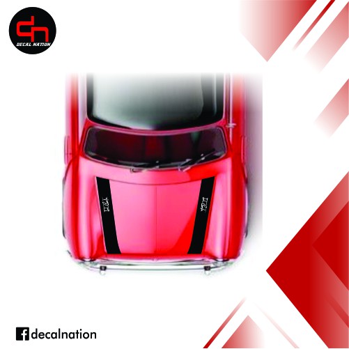 Mini Cooper Hood Decals Weatherproof Cut Out Vinyl Sticker Black, White ...