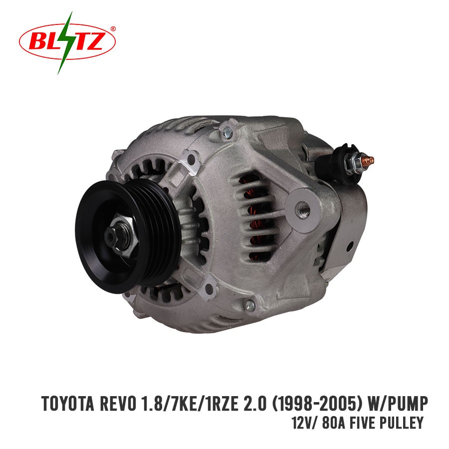 TOYOTA REVO 1.8 7KE 1998-2005 12V 80A FIVE PULLEY BLITZ ALTERNATOR ...