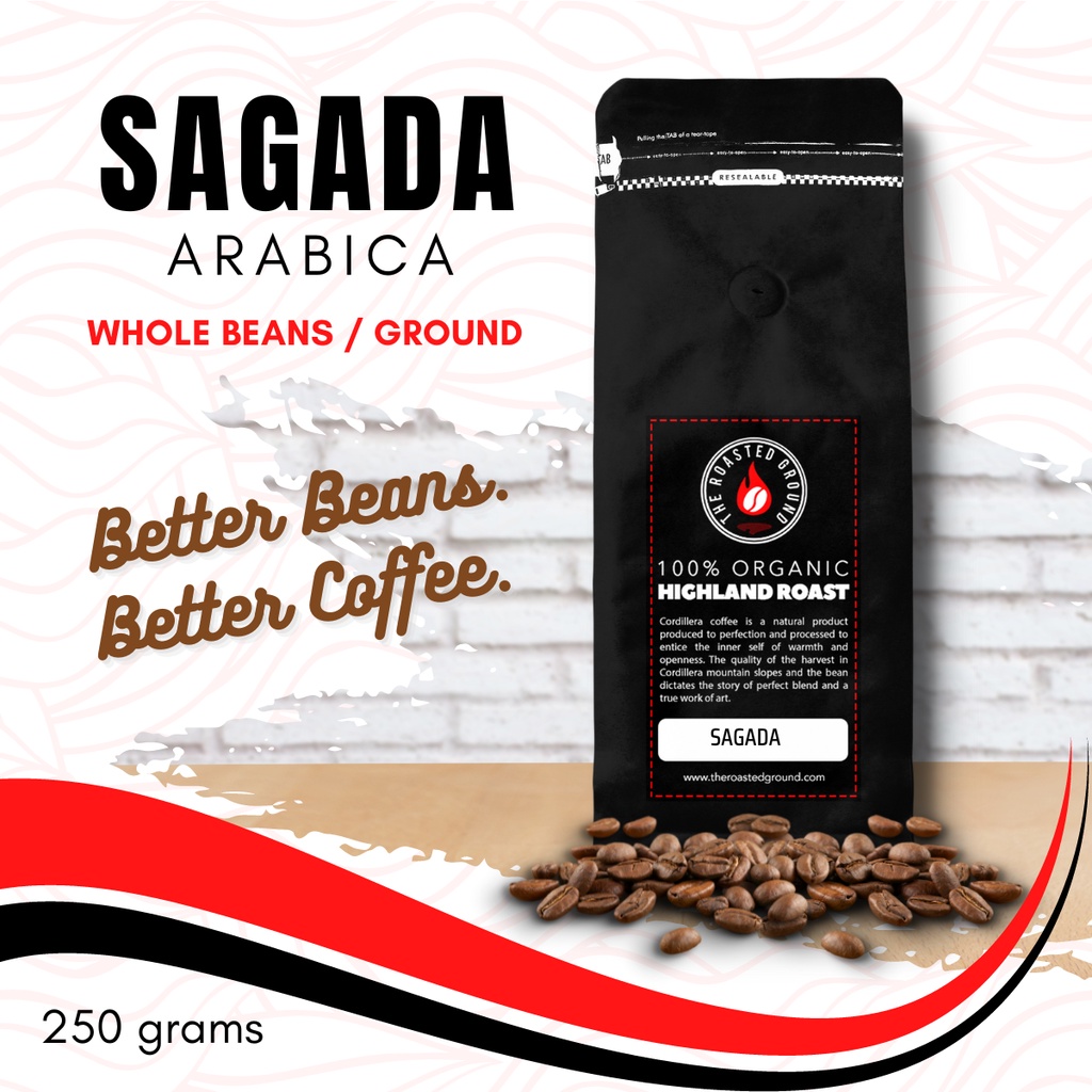 Sagada (Medium or Dark Roast) - 250g - Premium Coffee (Whole Beans ...