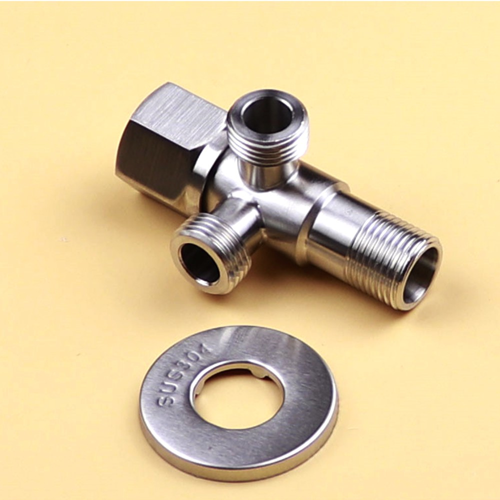 SUS304 Stainless steel 3 way angle valve 2 outlet | Shopee Philippines