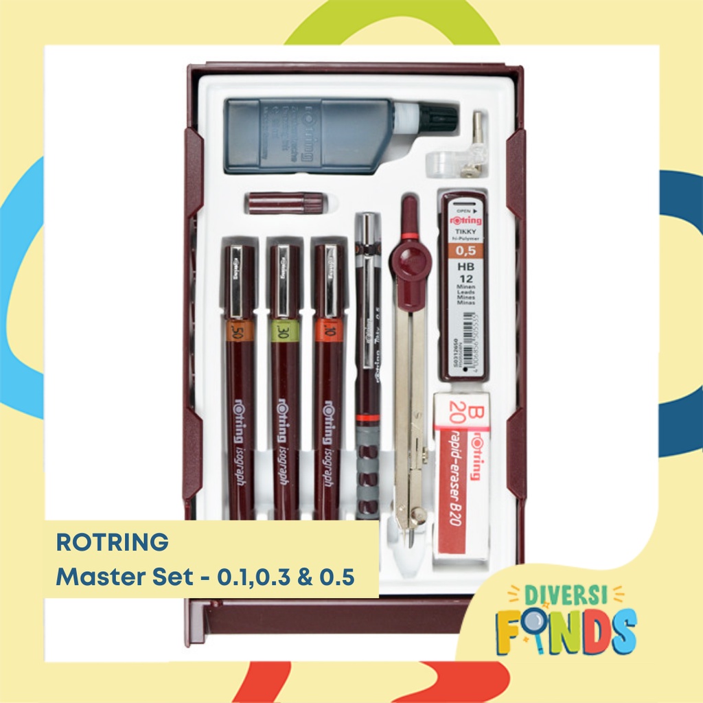 AUTHENTIC! Rotring Isograph College Set (with adaptor) / Master Set ...