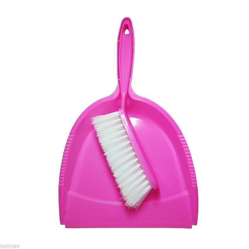 2 in 1 Indoor Broom and Dustpan Set (Pink) | Shopee Philippines