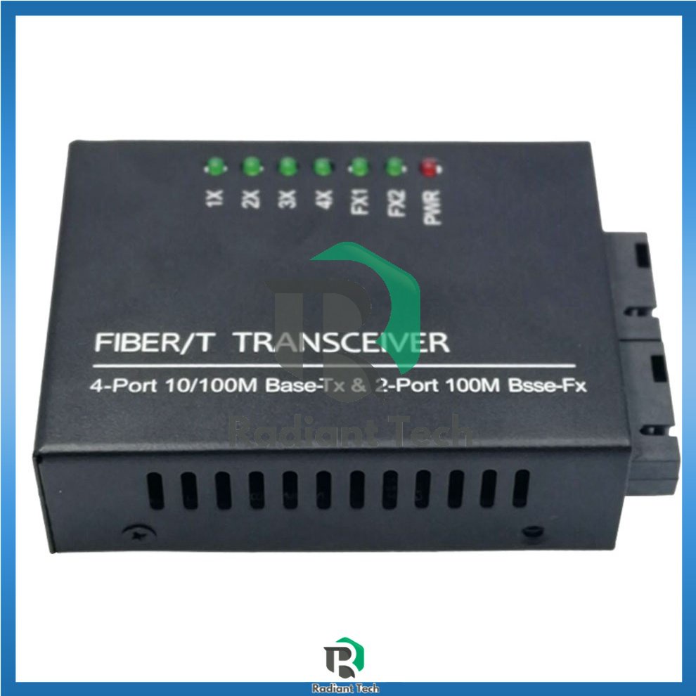 Fiber Switch Media Converter 10/100M 2 SC Port 4 RJ45 Port 2F4E Fiber ...