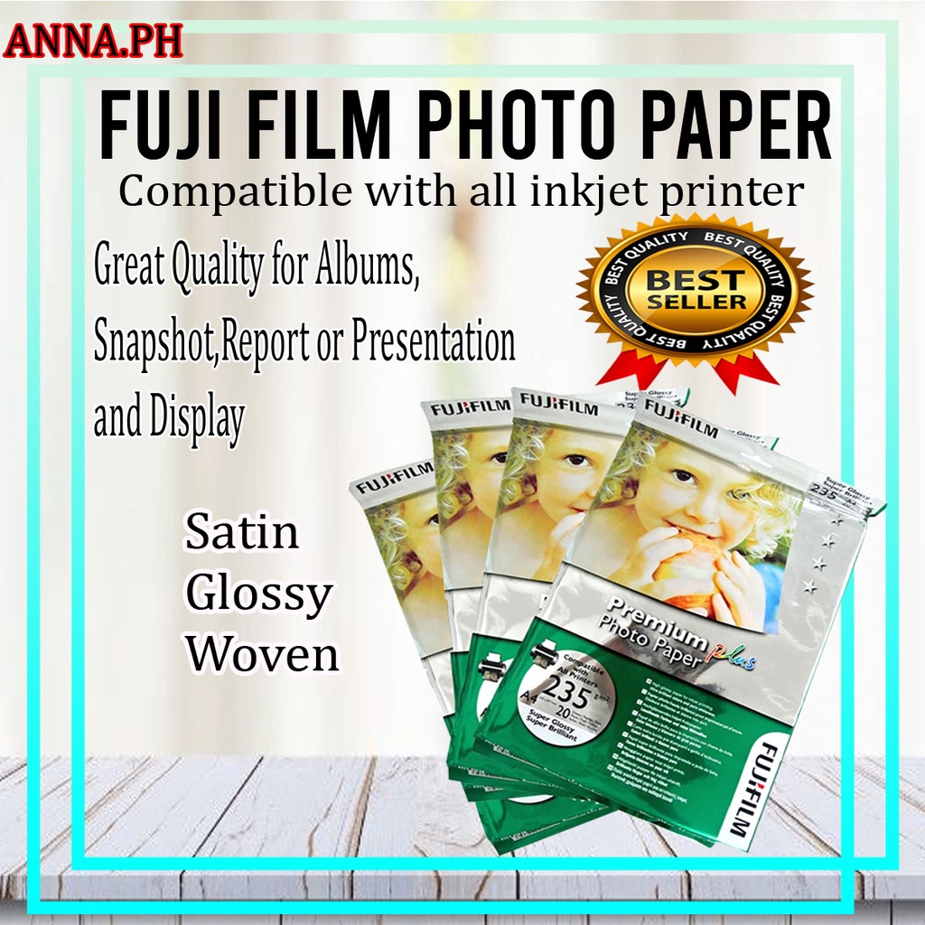 Fujifilm Premium Plus Glossy/rough satin/woven Photopaper A4 size ...