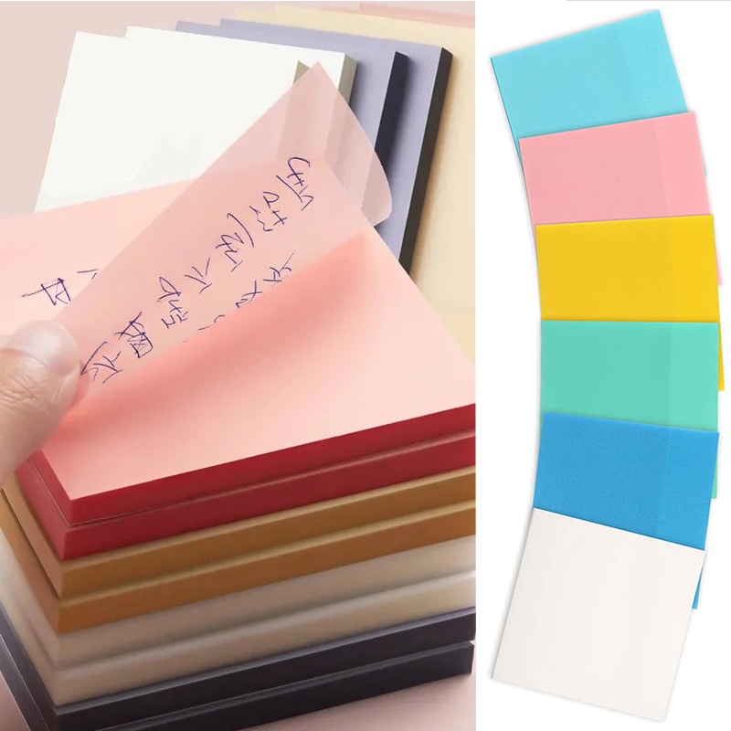 50 Pcs Colorful PET Transparent Memo Pad / Simple Self-Adhesive ...