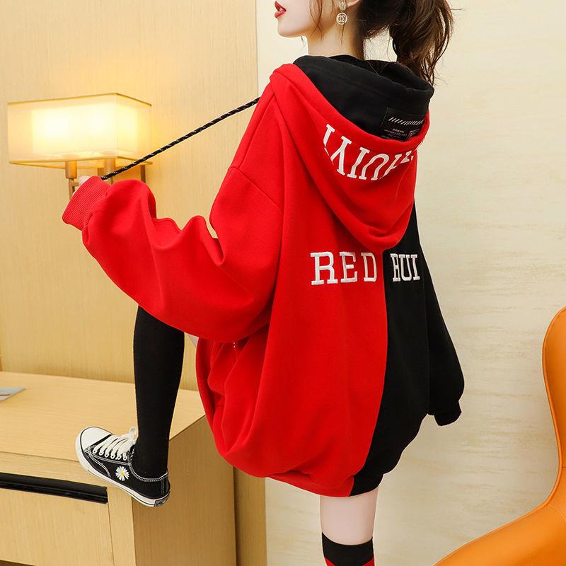 Kilograms Can Wear Sweatshirt Women Trendy ins Fleece Lining Thickened ...