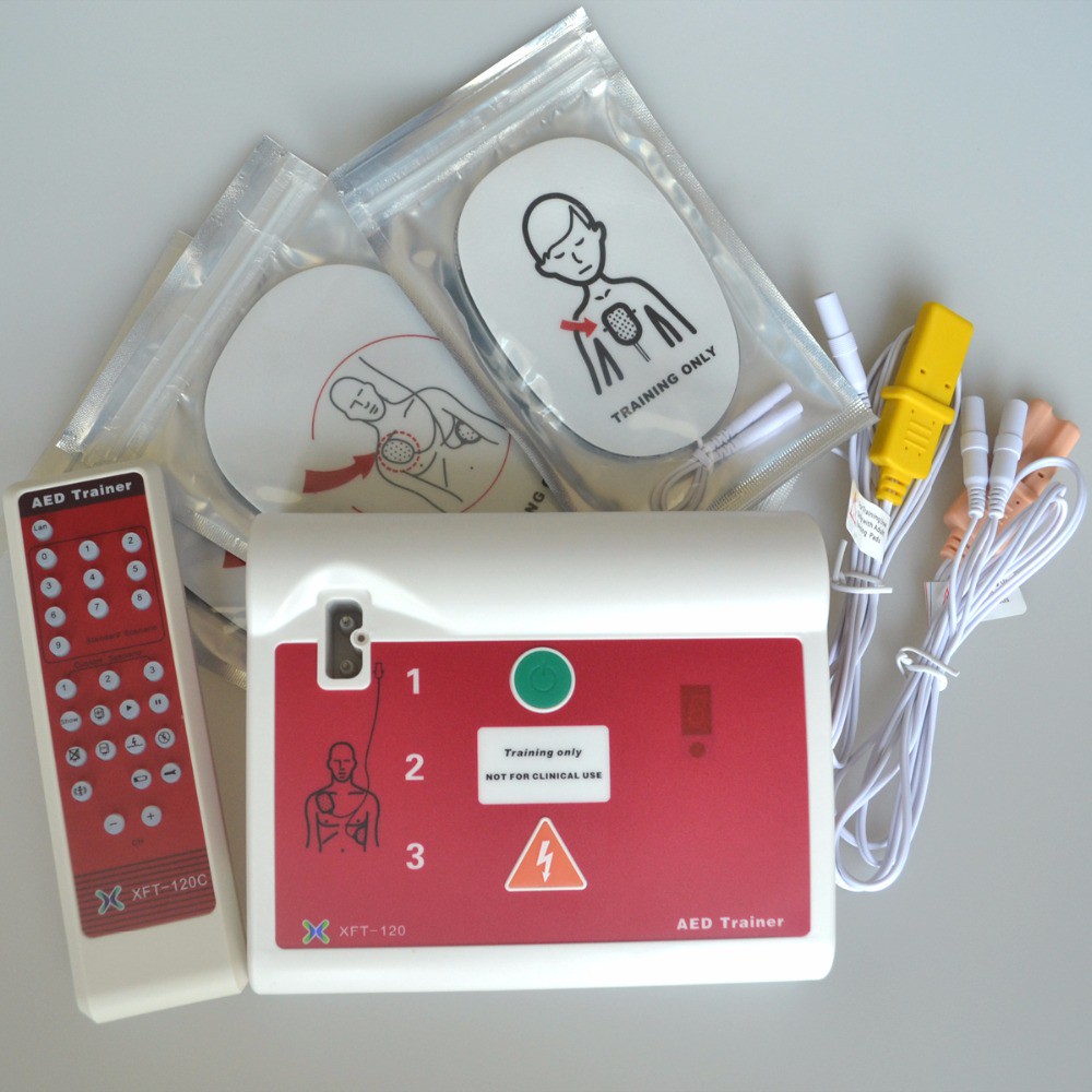 New CPR Mini AED Trainer Automated External Machine With Pads First Aid ...