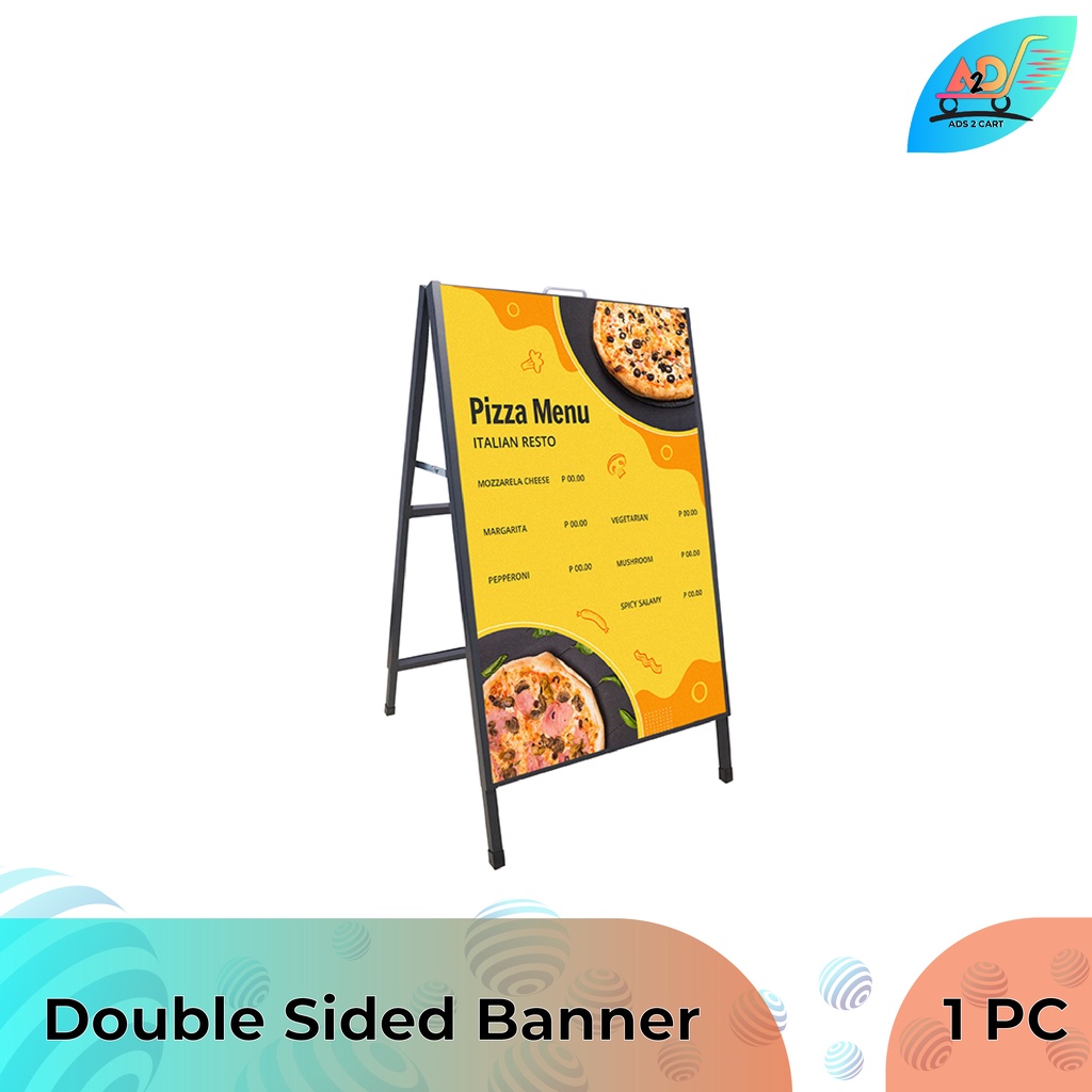ADS Advertising Double Sided Poster Banner Stand 60cm x 90cm l Menu ...
