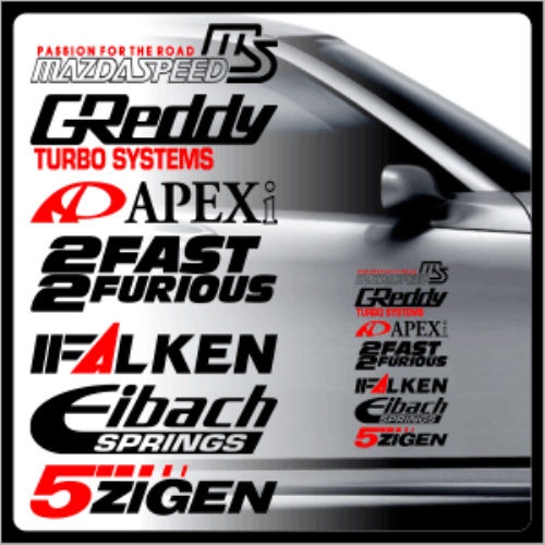 1Set Mazdaspeed Greddy 5zigen Apexi Car Side Door Sticker Decal 40x20cm ...
