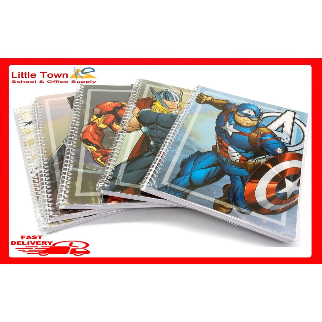 Marvel spiral notebook character heroes with plastic cover random ...