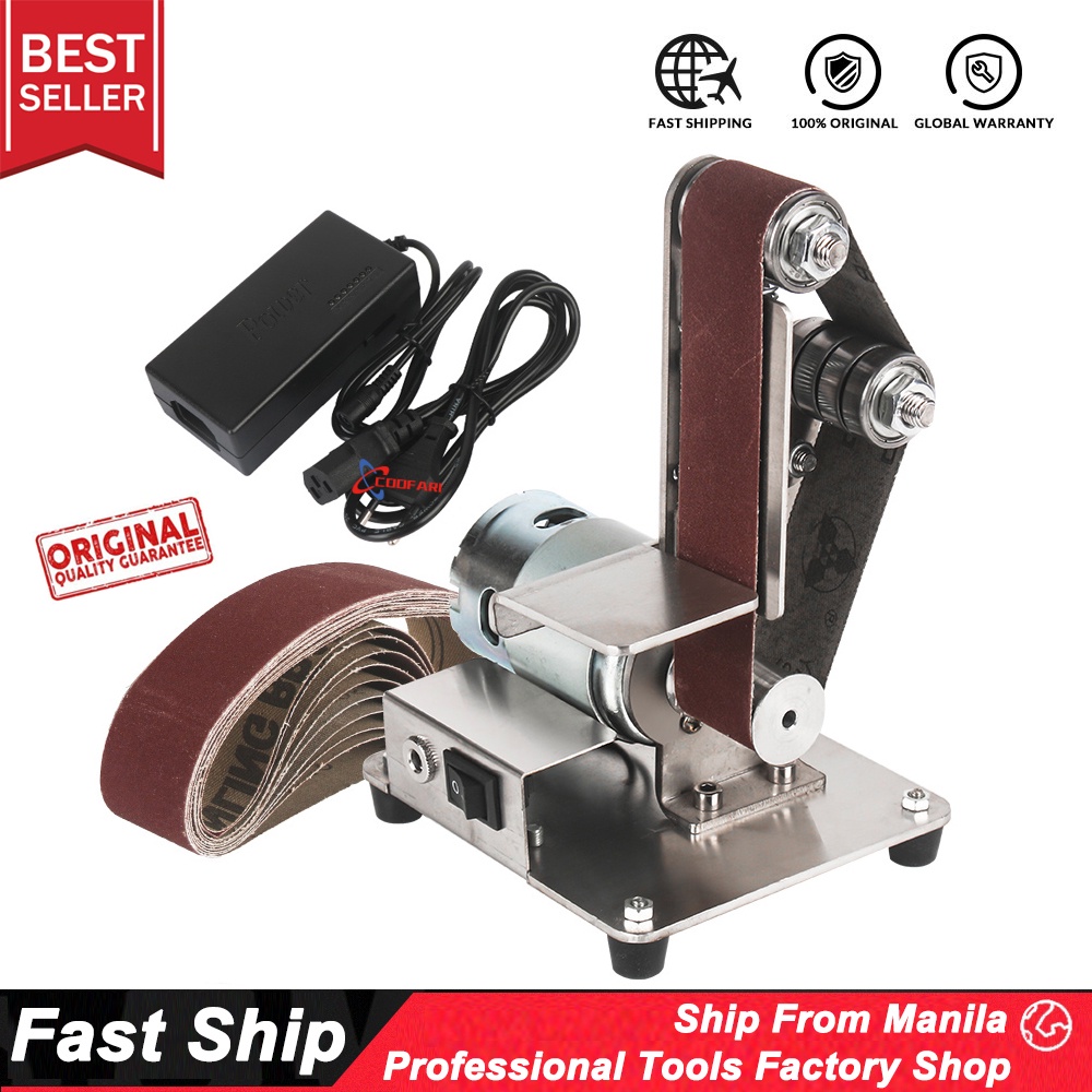 350W DIY Mini Electric Belt Machine Sander Sanding Grinding Polishing ...