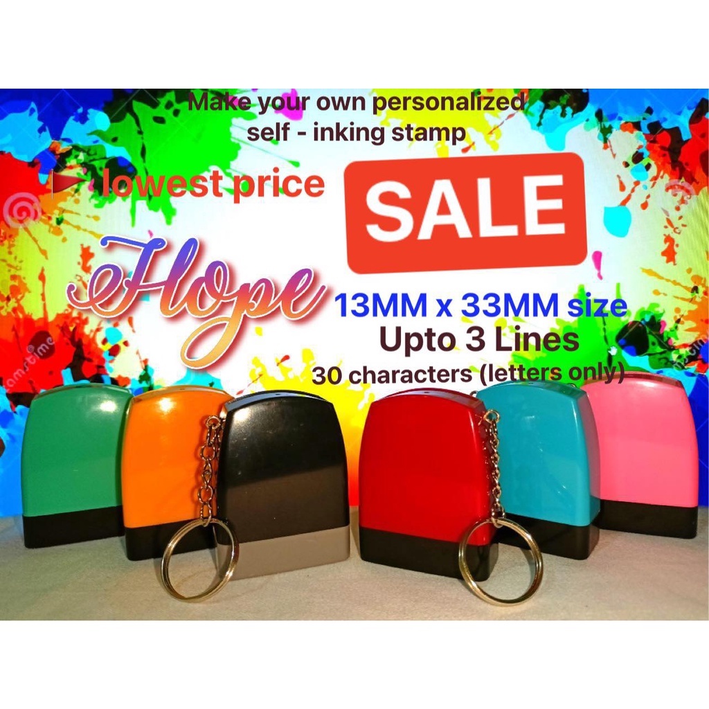 Fast Shipping/Stamp Personalized Self Inking Stamps FREE KEY CHAIN HOPE ...