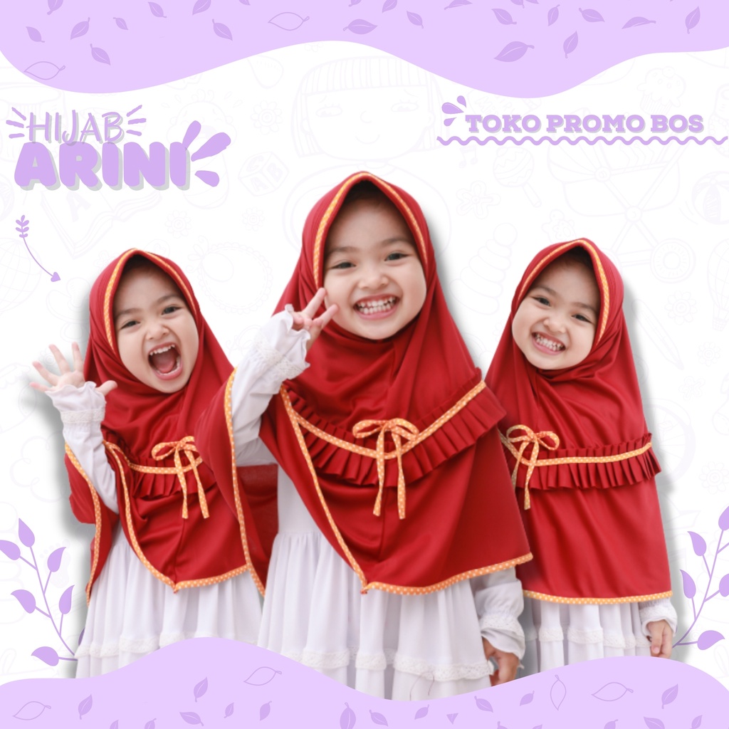 Arini Kindergarten Hijab / Hijab for Children Aged 4-7 Years / Hijab ...