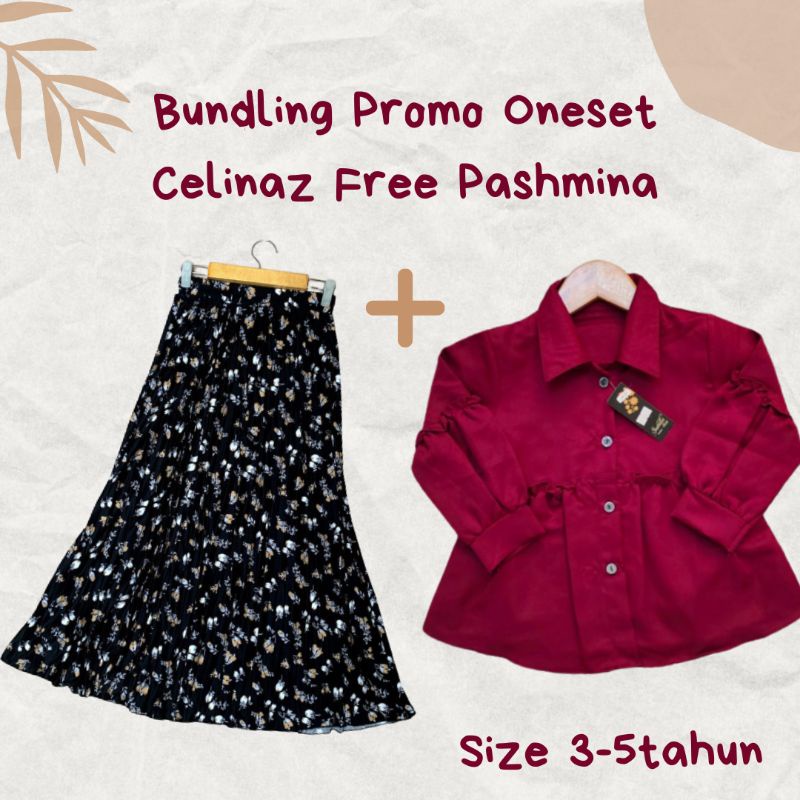 Celinaz Children ONESET. Skirt PLISKET MOTIF And BLOUSE Children 3-5TH ...