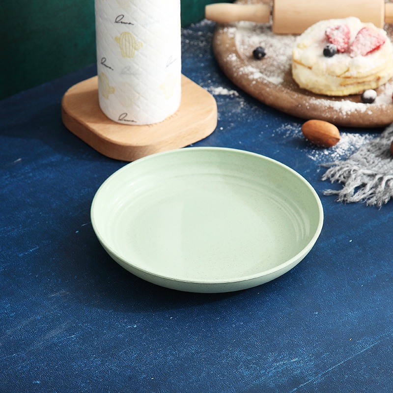 Lightweight Wheat Straw Plate Dish Square Wheat Straw Plates | Shopee ...