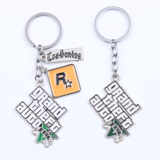 LANFY Special Game GTA V Keychains Muti-Pendant Keyrings Jewelry Grand ...