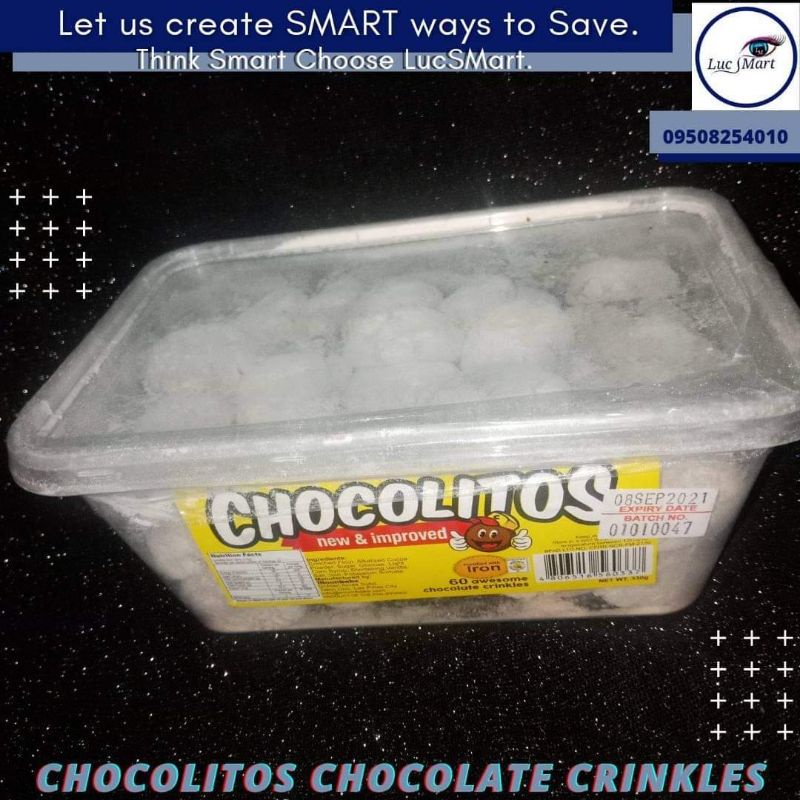 CHOCOLITOS CRINKLES 60PCS PER TUB | Shopee Philippines