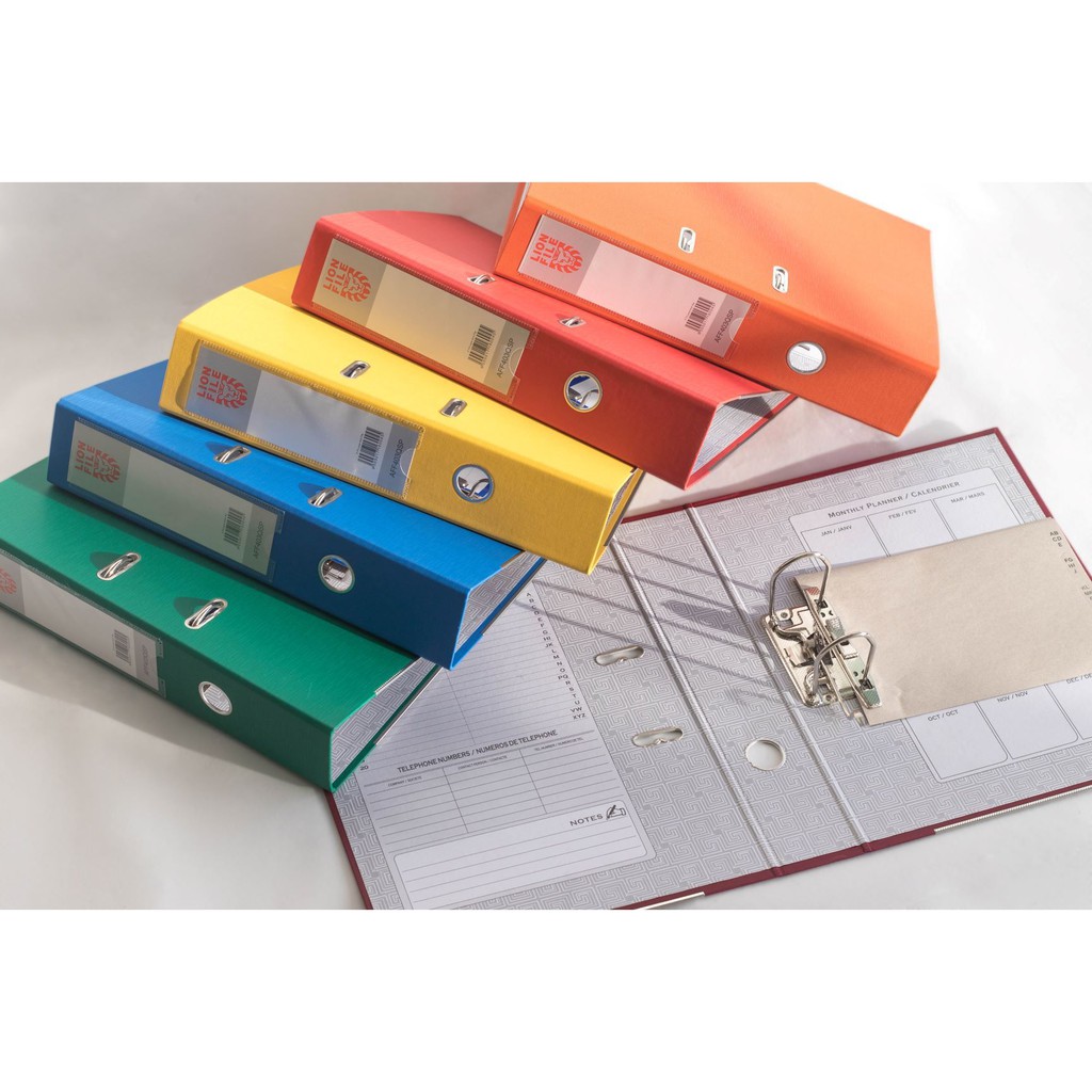Premium PP/PP Colour Lion 3 Inch F4 Lever Arch File / Ring Binder File ...