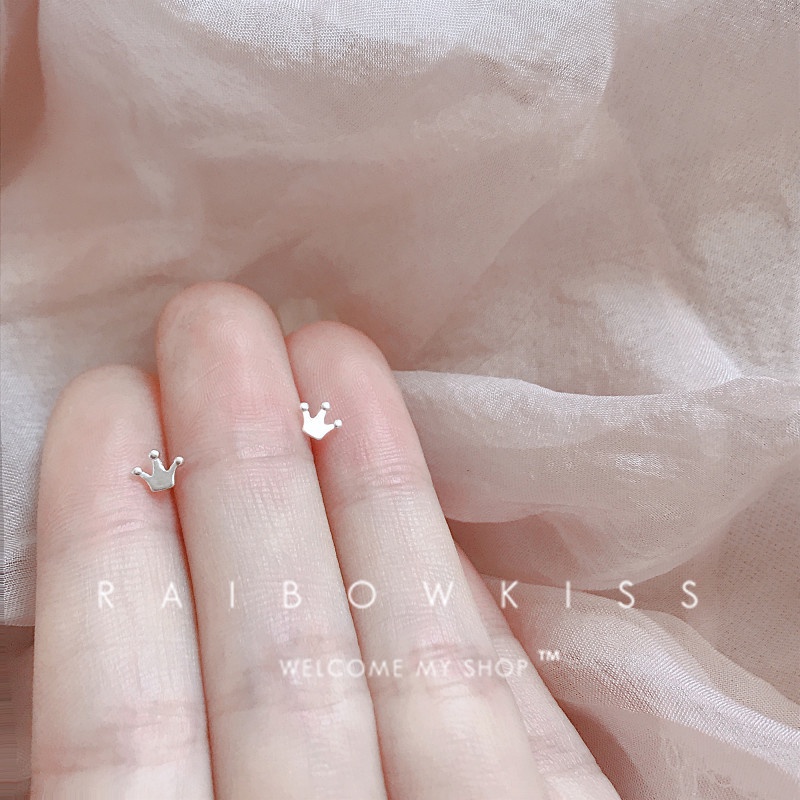 Crown Stud Piercing 925 Earrings for Women Hikaw Earings for Kids 2023 ...