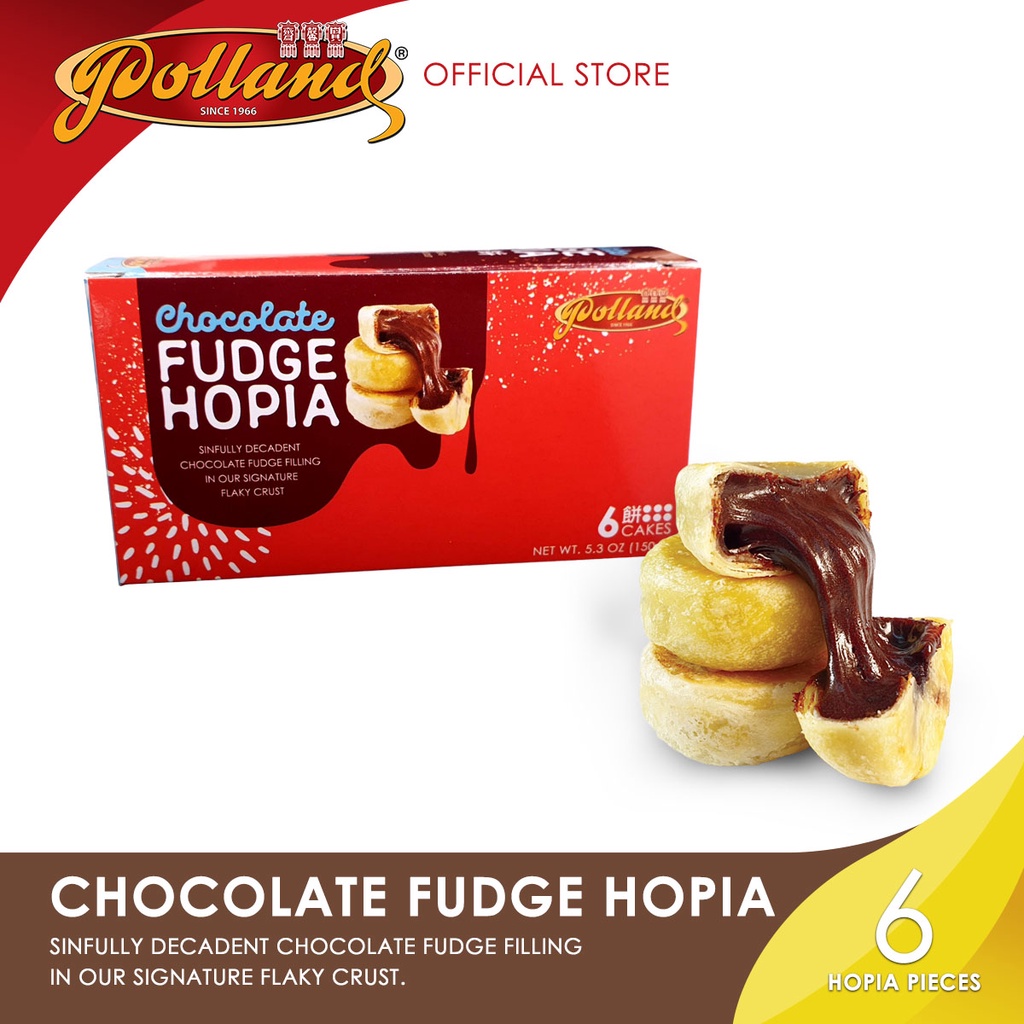 Polland Hopia Chocolate Fudge 6pcs | Shopee Philippines
