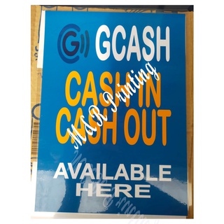 Gcash Cash in cash out laminated signage | Shopee Philippines