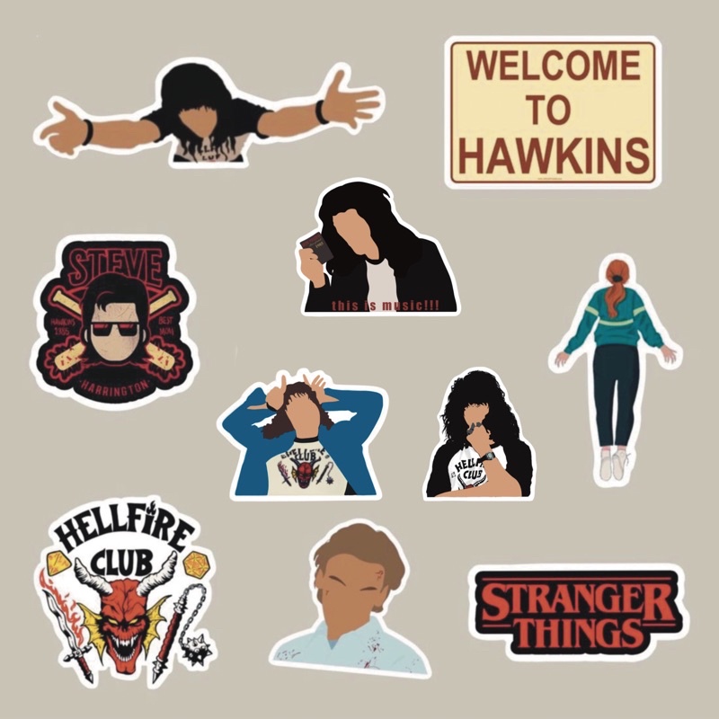 Stranger Things Vector Stickers | Hellfire Club [Waterproof] | Shopee ...
