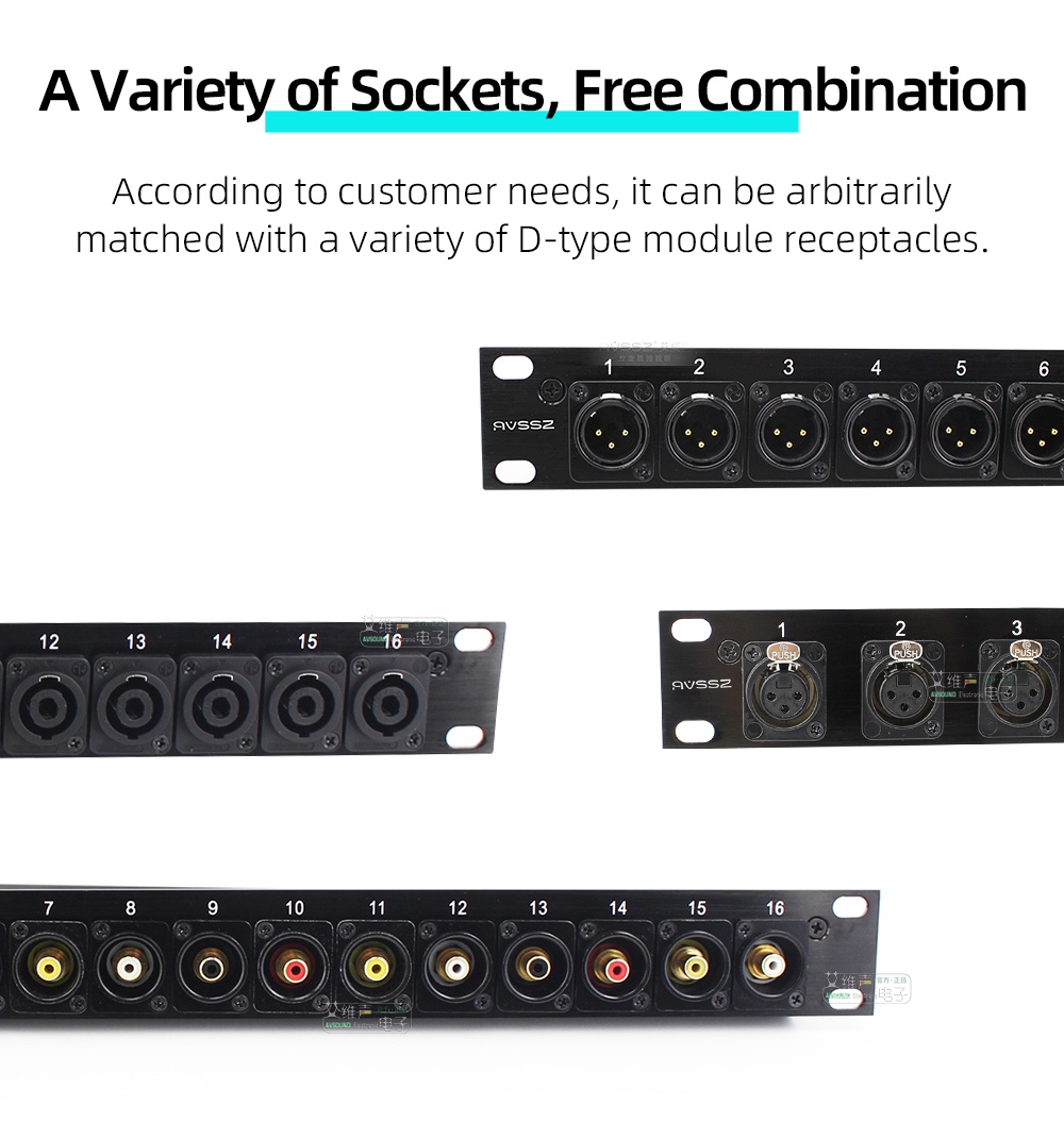 1U 2U Rack Patch Panel 8 12 16 24 Way Channel 1U 2U Flight Case Mount ...