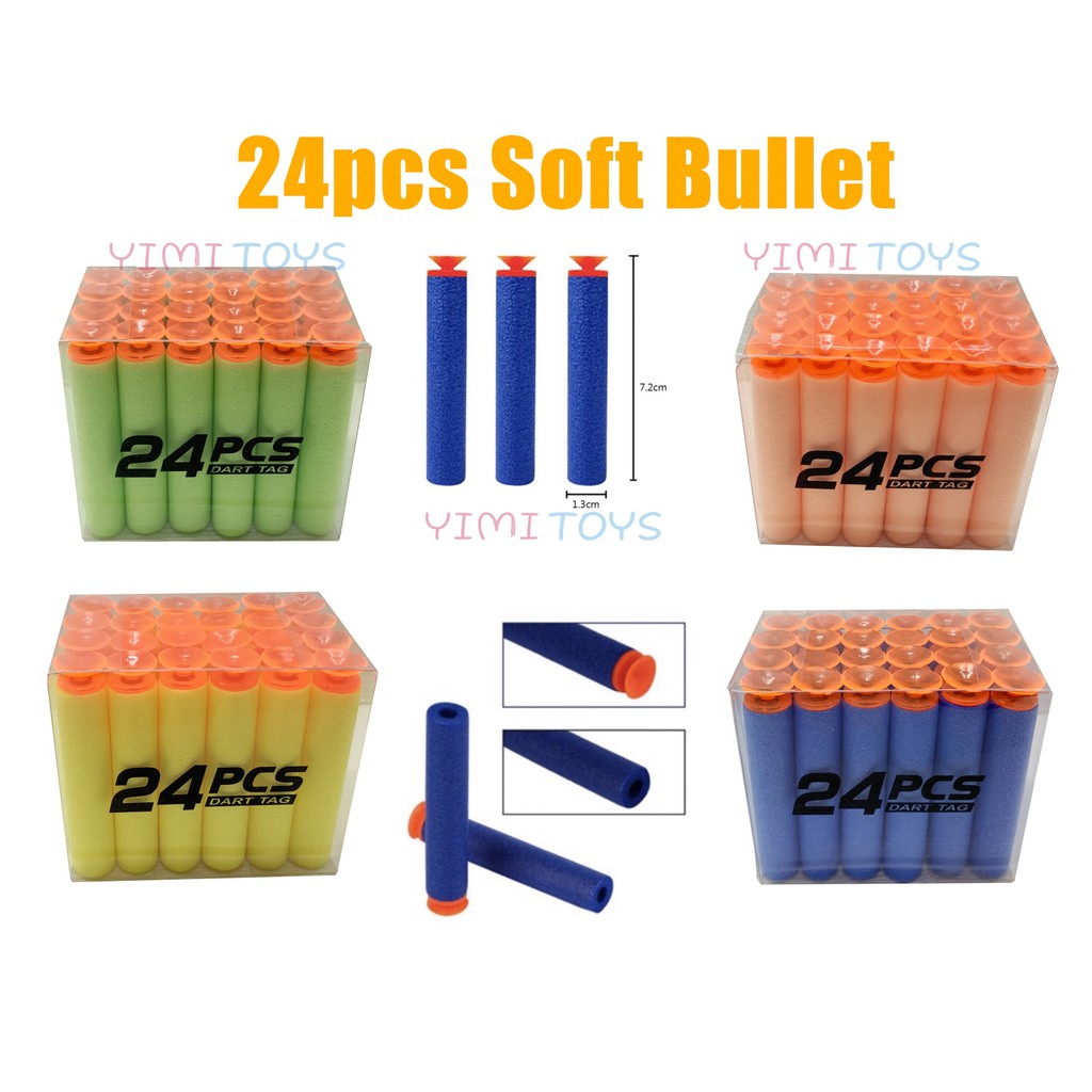 24pcs Soft gun bullet Nef bullets toys Quality Plastic Boxed | Shopee ...