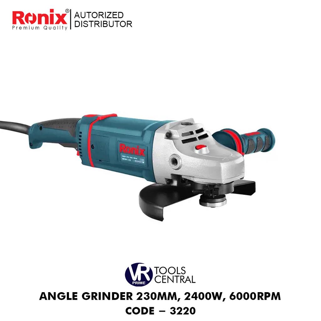 Ronix® by VR Prime - Angle Grinder 230mm, 2400W, 6000RPM (code: 3220 ...