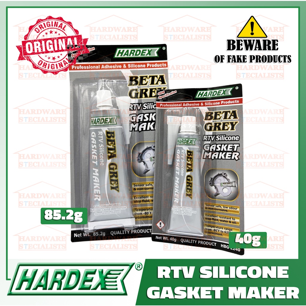 Hardex Beta Grey RTV Silicone Gasket Maker (85.2g or 40g) Original ...