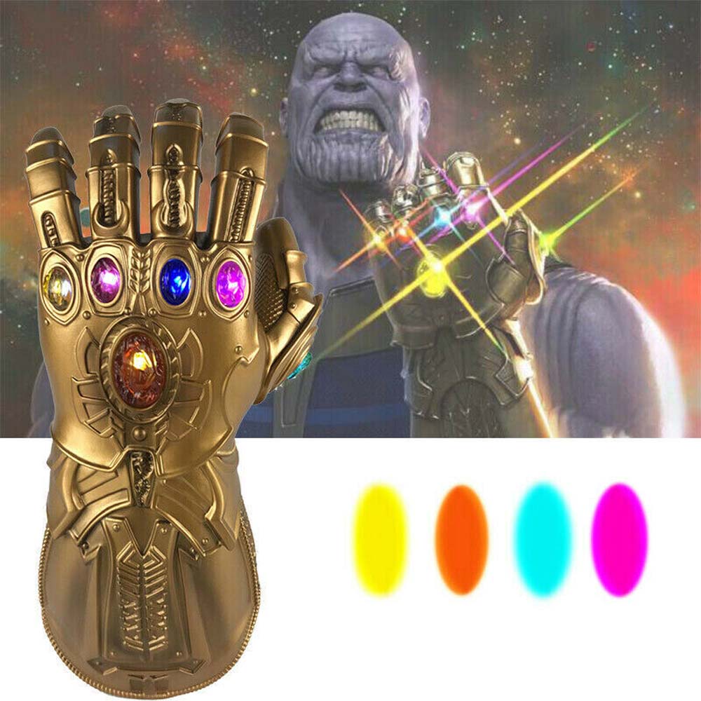 Kids Thanos Gloves Infinity Gauntlet with LED Light Avengers 4 Cosplay ...
