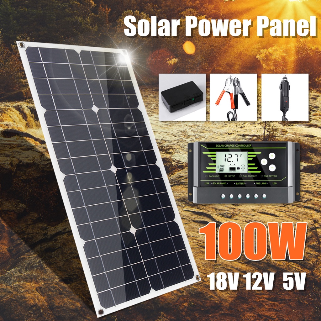100w 18v 12v Solar Panel Light Weight Solar Panel Mono Crystalline 8823