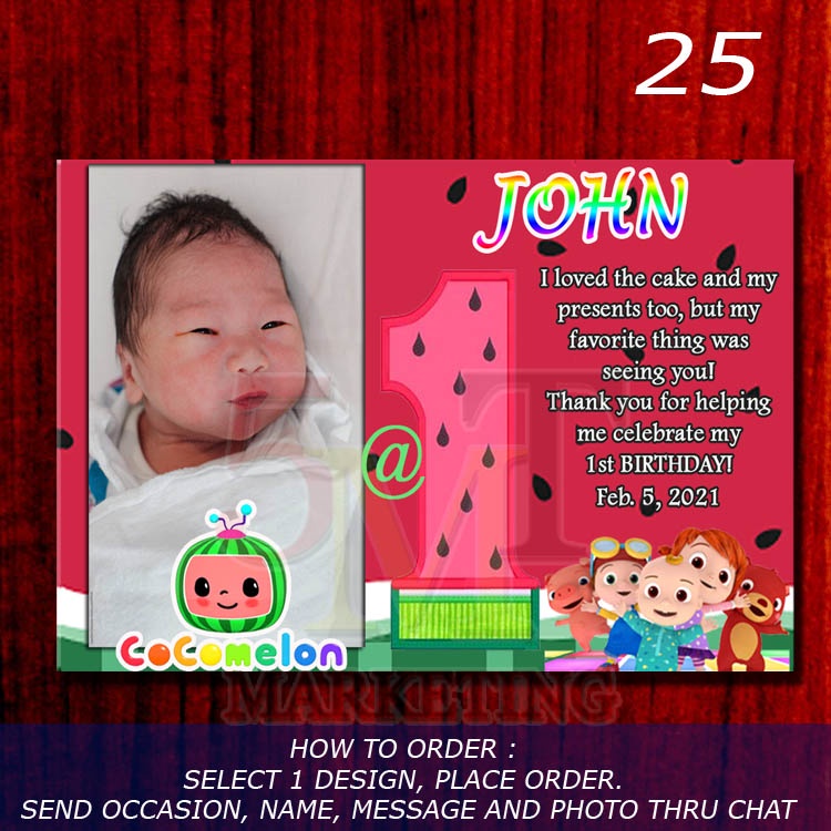 Personalized Cocomelon Theme Ref Magnet ATM Size Magnets Party Favor ...