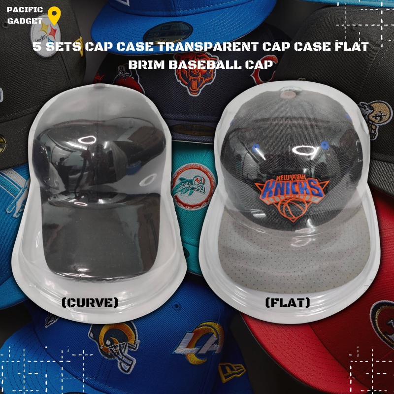 5 Sets Cap Case Transparent Cap Case Flat Brim Baseball Cap | Shopee ...